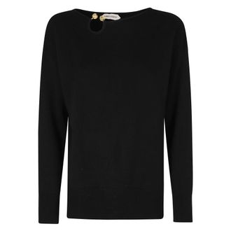 Alberta Ferretti Femme, Pulls, Noir, Taille: 40 FR Maglia Lana Merino