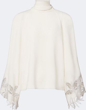 Oscar De La Renta Bluse aus einem Seidengemisch