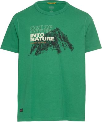 Camel Active Herren T-Shirt aus Reiner Baumwolle mit Rundhalsausschnitt Tannengr&uuml;n, menswear-3XL