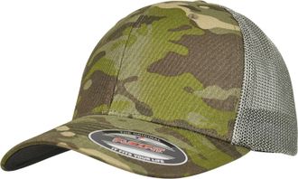 Flexfit Unisex Multicam Trucker Mesh Cap Baseballkappe, Tropical, Einheitsgröße EU