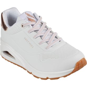Skechers Uno - Shimmer Away Synthetische Damen Wei&szlig; Sneakers