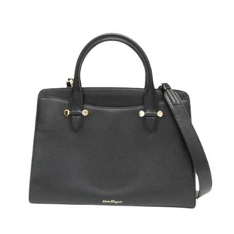 Ferragamo Sac bandouli&egrave;re en cuir Pre-owned - Femme - Pre-owned - Noir - Taille: ONE Size
