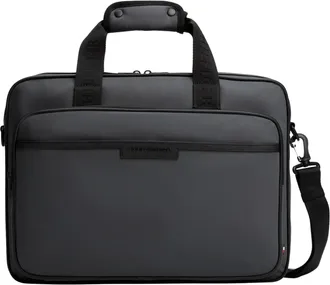 Tommy Hilfiger Herren Laptoptasche Repreve mit Trolley-Riemen, Grau (Dark Grey), Einheitsgr&ouml;&szlig;e