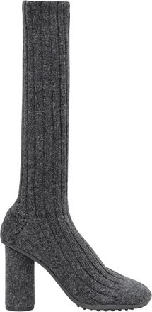 Bottega Veneta Femme, Chaussures, Gris, Taille: 39 EU Botte haute en cuir