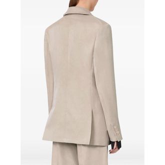 Max Mara Womens Peak Lapel Silk Blazer Neutrals Blazers Jacket