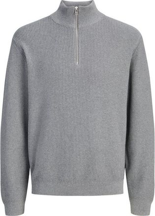Jack & Jones Troyer JPRBLACONNOR KNIT HALF ZIP Baumwolle, regular fit