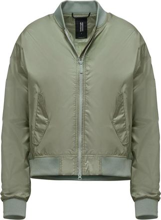 Bomboogie Femme, Vestes, Vert, Taille: 40 FR Blouson aviateur en nylon brillant avec col