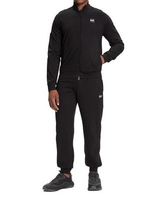 Emporio Armani Emporio Armani Ensemble de sport pour homme, veste avec fermeture &eacute;clair et pantalon de jogging, noir, Noir, L