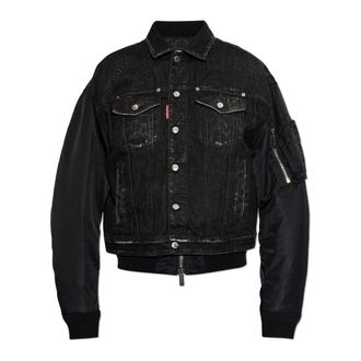 Dsquared2 Homme, Vestes, Noir, Taille: 2XL Bomber Jacket