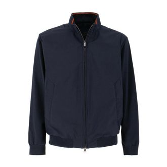 Paul & Shark Homme, Vestes, Bleu, Taille: M Cardigan Soie Coton Zip Col Haut