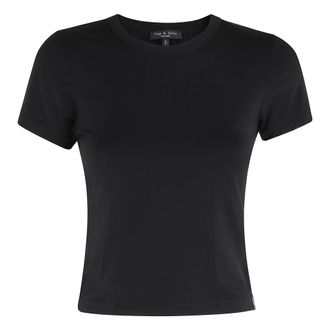Rag & Bone Luca Jersey Baby Tee - - Tops - Damen - Schwarzk - S