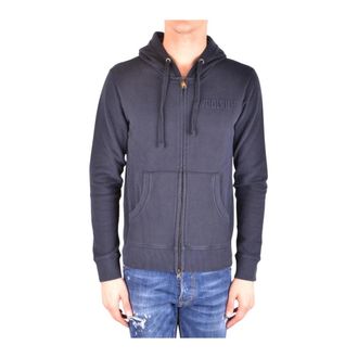 Woolrich Sweat &agrave; capuche zipp&eacute; en coton - Homme - Sweatshirts et sweats &agrave; capuche - Bleu - Taille: S