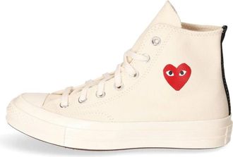 Comme Des Gar&ccedil;ons Homme, Chaussures, Blanc, Taille: 45 EU Hoher Canvas Baskets
