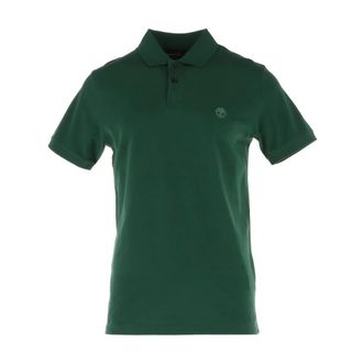 Timberland Homme, Tops, Vert, Taille: XL Polo &agrave; Manches Courtes en M&eacute;lange de Coton