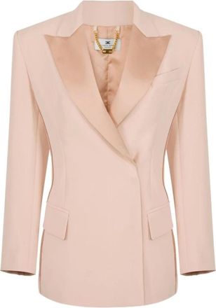 Elisabetta Franchi Femme, Vestes, Rose, Taille: 36 FR Veste L&eacute;g&egrave;re en Cr&ecirc;pe