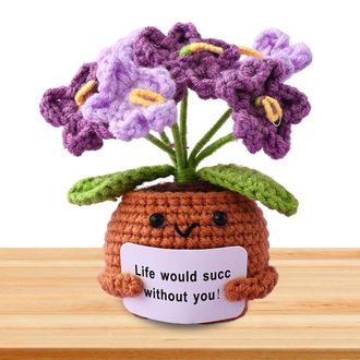 Generic Blumen Zur Emotionalen Unterst&uuml;tzung, Geh&auml;kelte Pflanzen, Lustige Geh&auml;kelte Saftige Kuscheltiere - Geh&auml;kelte Emotionale Unterst&uuml;tzende Blumen Zum H&auml;ke