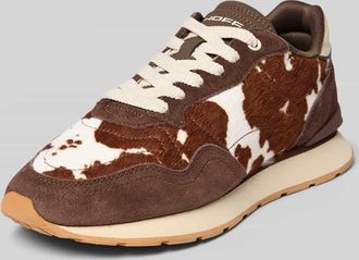 Hoff Sneaker aus Leder-Mix mit Animal-Detail Modell City