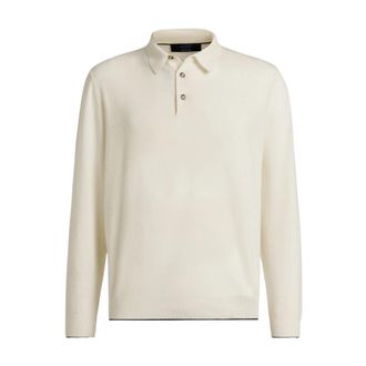 Kiton Woll Langarm-Poloshirt - - Knitwear - Herren - Beige - M