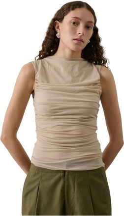 SOEUR Soeur, Femme, Tops, Beige, Taille: 40 FR Irina Draped Cotton Top