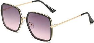 Generic Lunettes de soleil en métal à grande monture pour hommes et femmes lunettes de soleil de rue lunettes de soleil dextérieur ombrage plage vacances (cou