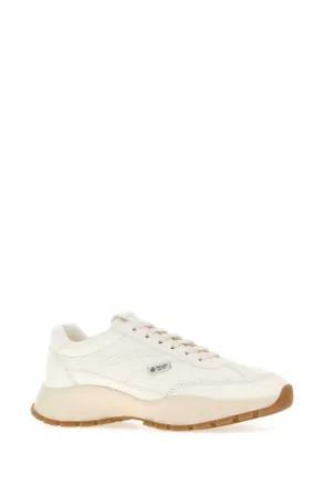 Prada Womens White Nappa Leather Sneakers Avorio