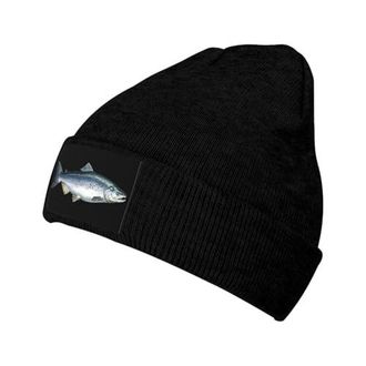 Generic Extensible Bonnet Tricot&eacute;, Saumon COHO, Chaud Beanie Hats, Bonnet Hiver Chaud Tricot pour Ski, Adultes, Cyclisme