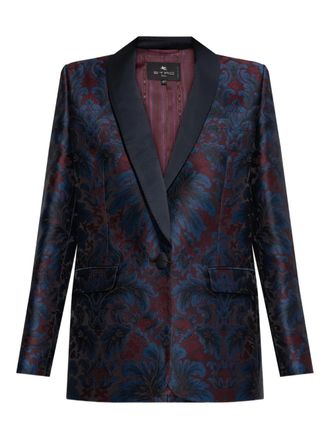 Etro blazer à motif cachemire - Bleu