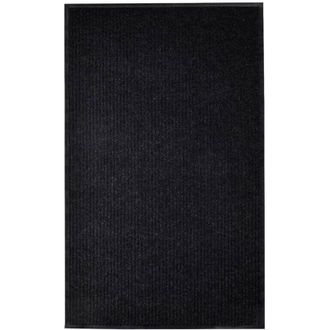 vidaXL T&uuml;rmatte Schwarz 117x220 cm pvc Vidaxl