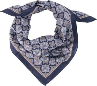 Ascot Herren Bandana blau Seide gemustert