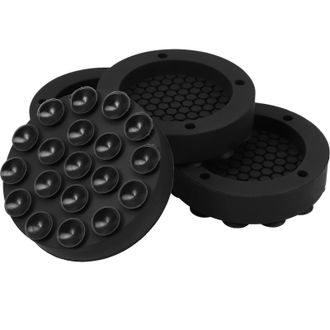 SOLUSTRE 4 St&uuml;ck rutschfeste Waschmaschinen F&uuml;&szlig;e aus Kunststoff Sto&szlig;d&auml;mpfende Unterlegscheiben zur Vibrationsd&auml;mpfung und Bodenschutz H&ouml;henverstellbare Nivelli