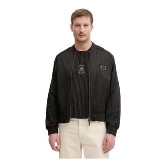 A|X Armani Exchange Logo-Patch Bomberjacke - - Jackets - Herren - Schwarzk - 2XL