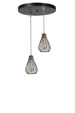 Opviq Elegant Black and Gold Chandelier, Adjustable Height 70 cm, Metal Body with Antique Coating, E27 Socket, Perfect for Modern Home D&eacute;cor | 15 cm Cap Dia