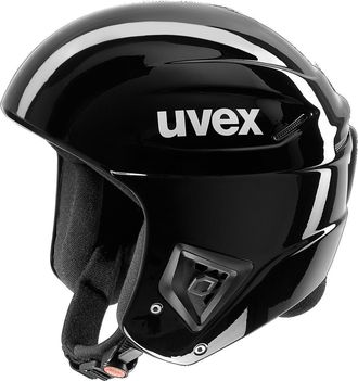 Uvex Race + - Skihelm für Damen und Herren - optimierte Belüftung - erweiterbar mit Kinnbügel - All Black - 58-59 cm
