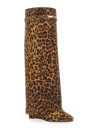 Givenchy Leopard-Print Calf Leather Boot - Brown