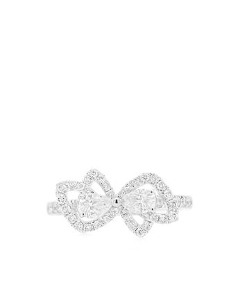 HYT Jewelry bague en platine sertie de diamants - Argent