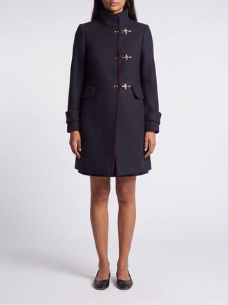 Fay Manteau Virginia droit au genou en m&eacute;lange de laine et cachemire