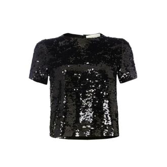Michael Kors Michael Michael Kors Black Sequin T-Shirt Size S