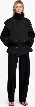 Arket Kurzer Oversize-Trenchcoat -Schwarz