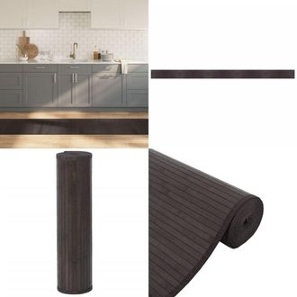 vidaXL Vidaxl - Teppich Rechteckig Dunkelbraun 60x1000 cm Bambus - Bambus Teppich - Naturfaser Teppich - Wohnraum Teppich - Flur Teppich - Rutschfeste