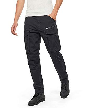 G-Star Homme Pantalon Rovic Zip 3D Regular Tapered, Multicolore (dk black D02190-5126-6484), 38W / 34L