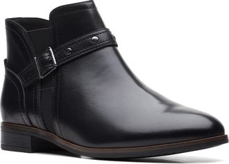 Clarks Damen Trish Strap Chelsea-Stiefel, Schwarzes Leder, 37.5 EU