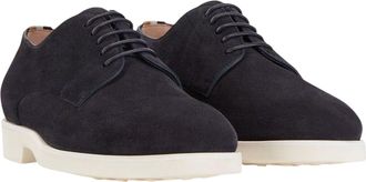 HUGO BOSS Herren Schuhe Jerrard Derby, Wildleder (Dunkelblau)