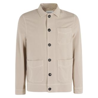 Circolo 1901 Sandfarbene Overshirt-Jacke aus Baumwollfleece - - Jackets - Herren - Beige - M