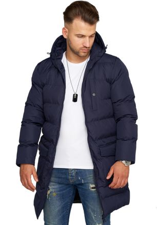SOULSTAR Herren Winterparka Winter-Jacke mit Kapuze (DE/NL/SE/PL, Alphanumerisch, XL, Regular, Regular, Navy)