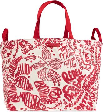 Dsquared2 Femme, Sacs, Rouge, Taille: ONE Size Sac cabas Shopper avec imprim&eacute;