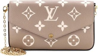 Louis Vuitton Felicie Pochette Bicolor Monogram Empreinte Giant crossbody bag - Nude