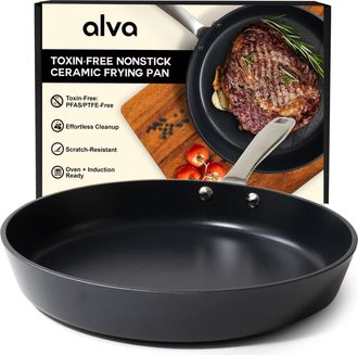 alva Alva Maestro 27,9 cm ungiftige Keramik-Antihaft-Pfanne - ofen- und induktionsfeste Pfanne f&uuml;r gesundes Kochen - nachhaltig, ohne PFAS/PTFE, leicht zu 