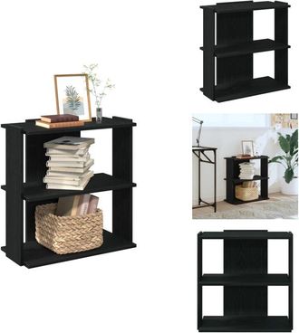 vidaXL Bücherregal 3 Böden Schwarz 60x30x60 cm Holzwerkstoff - Bücherregal - Bücherregale - Bücheraufbewahrung - Bücherschrank
