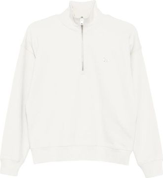 Maison Kitsun&eacute; Quarter-zip Fox-patch Sweatshirt
