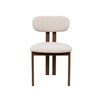 Giga Meubel Esszimmerstuhl Noor - Walnuss/Beige - Sitzhöhe 49cm - 2er Set